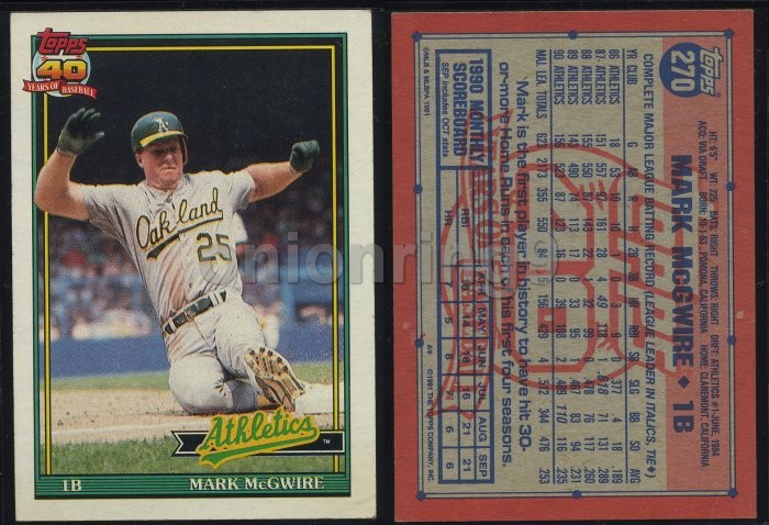 1991 Topps Variations